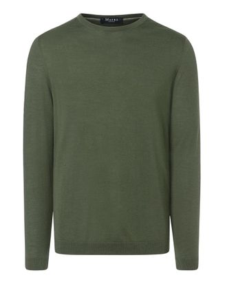 Maerz Rundhals-Pullover aus extrafeiner Merinowolle in