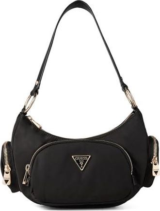 Guess Eco Gemma Sac &agrave; bandouli&egrave;re, noir, taille unique