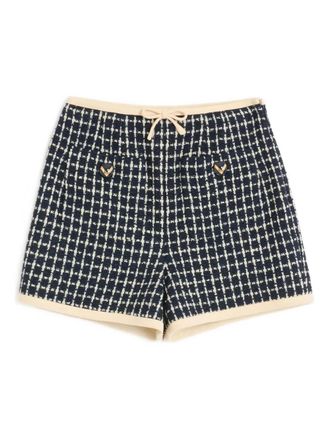 Valentino Garavani Shorts aus Bouclé - Blau