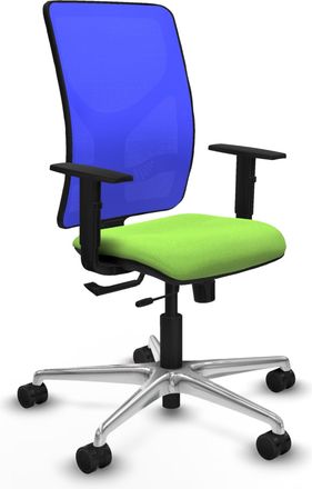 Piqueras y Crespo Stuhl aus PC mit 1D-Armlehnen, h&ouml;henverstellbare Lendenwirbelst&uuml;tze, ausgestattet mit Syncro/Traslack und Schneideschaum, mit Rollen von 65 mm, Nylon,