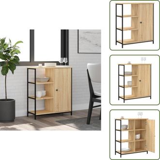 vidaXL Sideboard Sonoma-Eiche 70x30x80 cm Holzwerkstoff - Schreibtisch - Wohnzimmerm&ouml;bel - Sideboard - Holz Sideboard - Eichefarben