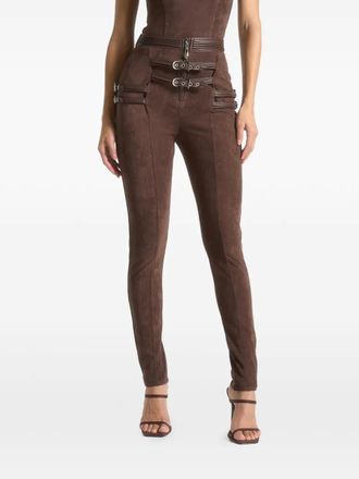 Mani&egrave;re De Voir Leggings mit Schnallendetail - Braun