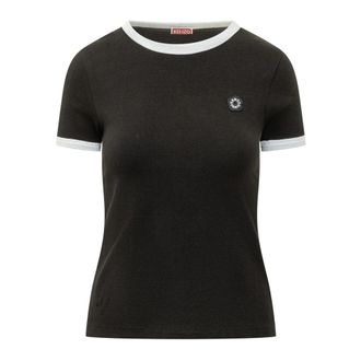 Kenzo Figurbetontes Ripp-T-Shirt - - Tops - Damen - Schwarzk - L