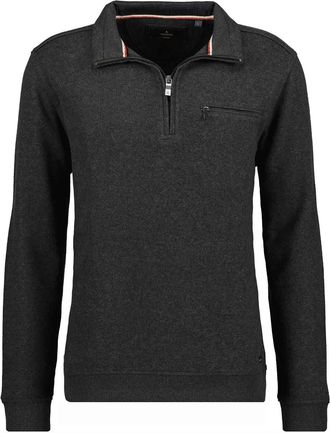 Ragman Herren Sweatshirt mit Stehkragen und Zip Dunkelgrün-393, 3XL