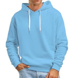 Generic Sweat a Capuche Homme Hooded Sweatshirt Sweats &agrave; Capuche Homme Oversize avec Impression Lettre et sans Poches pour lHiver