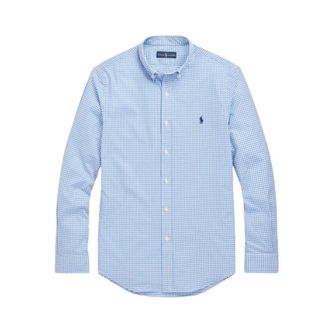 Polo Ralph Lauren Ultra Stretch Baumwoll Popeline Hemd mit Karomuster - - Shirts - Herren - Blau - S