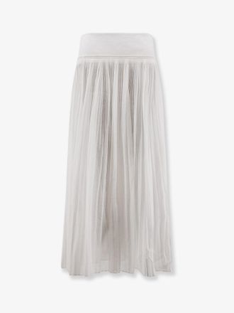 R&oacute;he Pleated cotton skirt - ROHE - gender_Woman