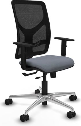 Piqueras y Crespo Computerstuhl mit 1D-Armlehnen, h&ouml;henverstellbare Lendenwirbelst&uuml;tze, ausgestattet mit Syncro/Traslack und Schneideschaum, mit Rollen von 65 mm, Nylon