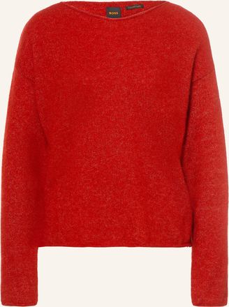 HUGO BOSS Pullover Folletino Mit Alpaka rot