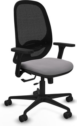 Piqueras y Crespo Schreibtischstuhl mit Rollen von Cilanco mit 3D-Armen, h&ouml;henverstellbare Lendenwirbelst&uuml;tze, ausgestattet mit Syncro/Traslack und Schneideschaum, Schw
