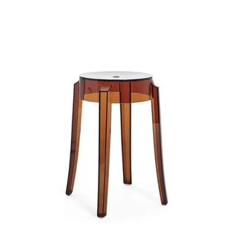 Kartell Tabouret empilable Ghost - Marron - Polycarbonate - Designer Philippe Starck
