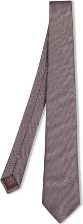 Canali Homme, Accessoires, Gris, Taille: ONE Size Micro Check Silk Tie