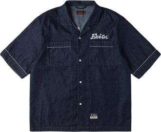 Evisu Homme, Chemises, Bleu, Taille: S HT Denim SS Shirt
