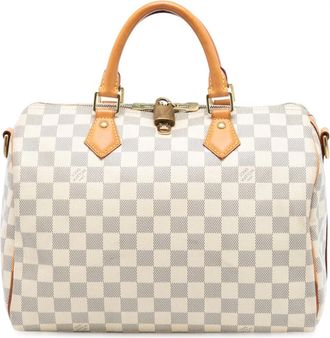 Louis Vuitton Hobo Bags - Damier Azur Speedy Bandouliere 30 - Gr. unisize - in Wei&szlig; - f&uuml;r Damen