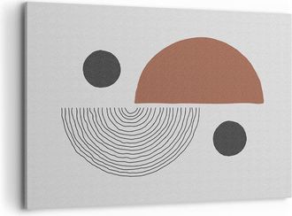 Arttor Bilder auf Leinwand 100x70cm Leinwandbild Abstraktion Figuren Geometrisch Groß Wanddeko Bild Schlafzimmer Deko Wandbilder Dekoration Wohnzimmer Wall D