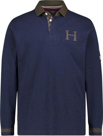 Hackett Herren Pullover blau Baumwolle unifarben