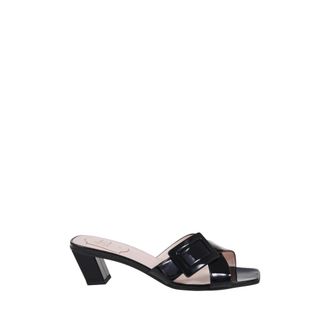 Roger Vivier Lacquered Buckle Mule 45 - - Shoes - Damen - Schwarzk - 38 EU