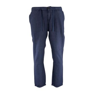 Roy Rogers Homme, Pantalons, Bleu, Taille: M Chino Portofino Heavy Linen Dyed