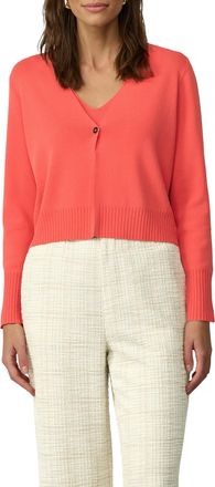 s.Oliver Kurzer Feinstrick-Cardigan aus Viskosemix mit Knopf