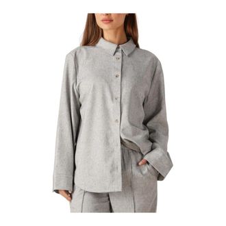 Modstr&ouml;m Graues Overshirt Stilvolle Erg&auml;nzung Garderobe - - Blouses & Shirts - Damen - Grau - S