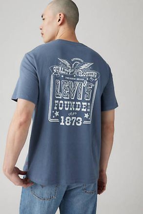 Levi's T Shirt Graphique Manche Courte Relaxed - Homme - Bleu / Vintage Indigo - L