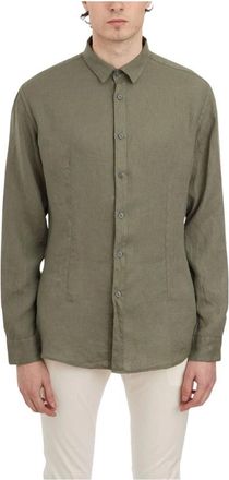 Daniele Alessandrini Homme, Chemises, Vert, Taille: 3XL Chemise en Lin &agrave; Manches Longues