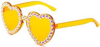 Generic 2025 Designer Fashion Love Hommes et Femmes Lunettes de soleil de rue Vacances en plein air Décoration de mariage (couleur : B, taille : moyen), E, Ta