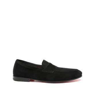 Santoni Stilvolle Lederslipper f&uuml;r Herren - - Shoes - Herren - Schwarzk - 39 EU
