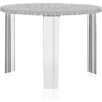 Kartell 08501B4 T-Table Furniture, Gris/Transparent, 60 x 60 x 36 cm