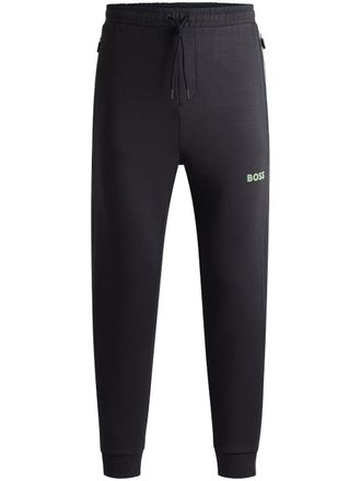 BOSS pantalon de jogging &agrave; logo imprim&eacute; - Noir