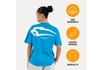 Smilodox T-Shirt Tane, T-Oberteil Unisex Oversize Shirt mit Backprint & Logo Rundhalsausschnitt, Brustlogo, Streetwear, Herren & Damen