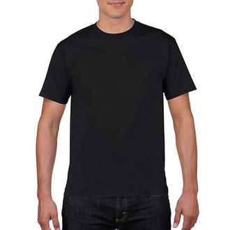 Generic T-shirt &agrave; col rond pour homme, polo en coton l&eacute;ger, respirant, couleur unie, coupe d&eacute;contract&eacute;e, t-shirt extensible pour l&eacute;t&eacute;, la plage, les vacances,