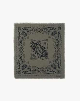 Kujten Bandana cachemire tricotage jersey imprim&eacute; - Grand Bandana Hachiko Inuit