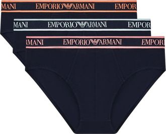 Emporio Armani Homme, Sous-v&ecirc;tements, Bleu, Taille: S Ensemble de slips avec logo
