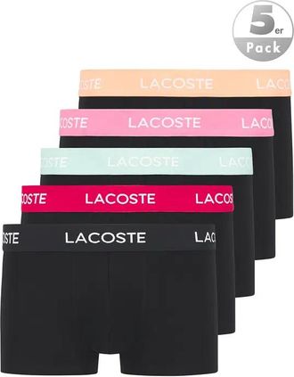 Lacoste Herren Trunks schwarz Baumwolle & Mix unifarben