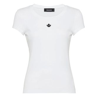 Dsquared2 Femme, Tops, Blanc, Taille: 38 FR T-shirt blanc