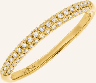 Leaf Ring Dazzle Mit Diamanten gold