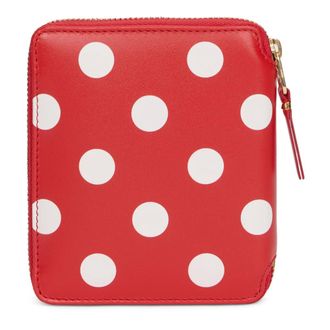 Comme Des Gar&ccedil;ons Portefeuille zipp&eacute; &agrave; pois - Femme - Accessoires - Rouge - Taille: ONE Size