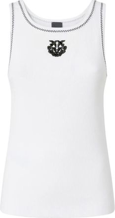 Pinko Pinko, Femme, Tops, Blanc, Taille: 40 FR D&eacute;bardeur c&ocirc;tel&eacute; &agrave; col rond