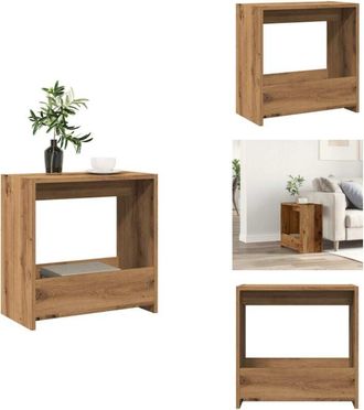 vidaXL Vidaxl - Table dappoint chêne artisanal 50x26x50 cm bois dingénierie - Table Dappoint - Tables Dappoint - Table Dextrémité - Table Daccent