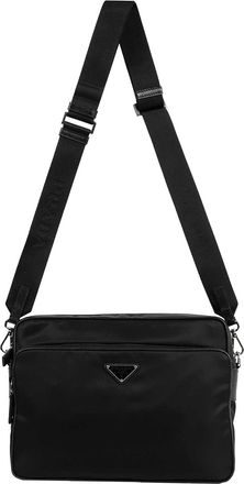 Prada Re-Nylon and Leather Crossbody Bag