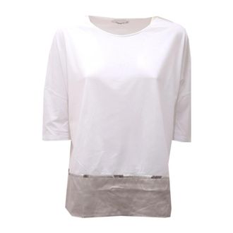 KANGRA Sequin Baumwollpullover - - Blouses & Shirts - Damen - Wei&szlig; - S