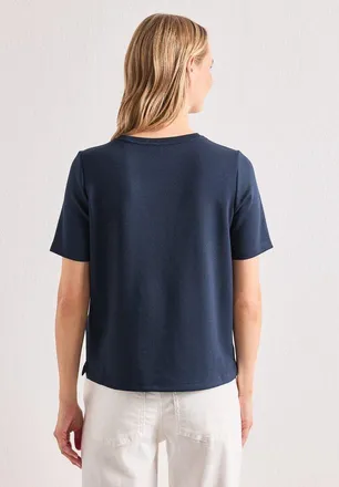Street One Kurzarmshirt Sommershirt mit dekorativer Brusttasche