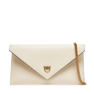 Pinko Handtasche PINKO Flat Purse Mini AI 25-26 PCPL 105347 A0F1 &Eacute;cru