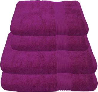 Julie Julsen Handtuch Set 2X Duschtuch 2X Handtuch Fuchsia/in 23 Farben erhältlich weich und saugstark