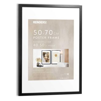 Reinders Bilderrahmen, Poster 50x70 schwarz, Wohnzimmer, MDF, 50 x 70