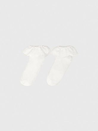Maje Chaussettes À Volants Dentelle - Blanc - Maje