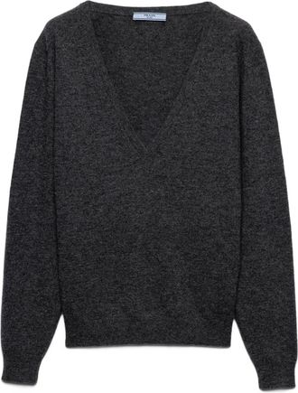 Prada pull à manches raglan - Gris