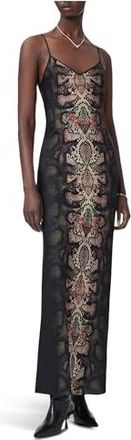 AllSaints Allsaints Bryony Maxi Dress Robe, Ophis Noir, UK 14/US 10 Womens