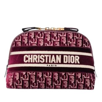 Dior Pre-owned Velvet Pouch - - Pre-owned - Damen - Rot - ONE SIZE